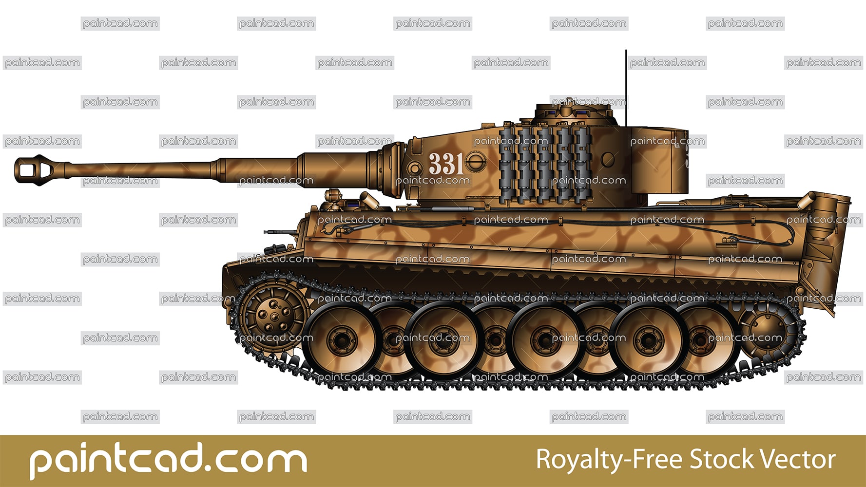 Tank Tiger I number 331 early series mid-production variant